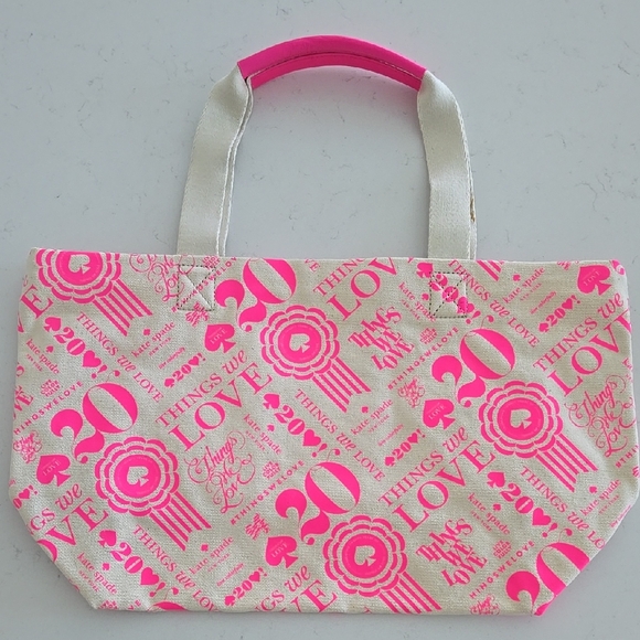kate spade | Bags | New Never Used Kate Spade Tote Neon Pink Cotton ...